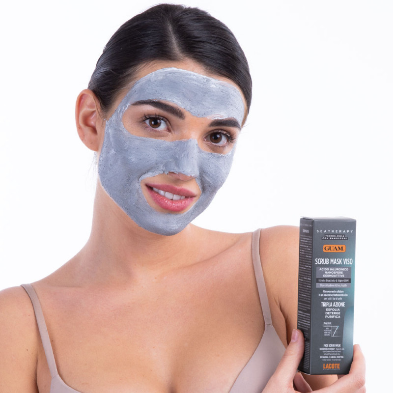 GUAM SEATHERAPY Gesichts-Peeling-Maske - Dreifachwirkung - Zellerneuerung, 75 ml | Soledor